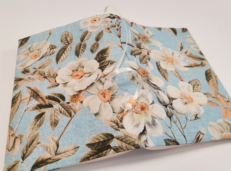 Floral Fabric Book Cover: Adjustable, Reusable Book Protector - Etsy