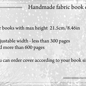 Adjustable Book Cover, Fabric Book Cover, Reusable Book Cover, Handmade ...