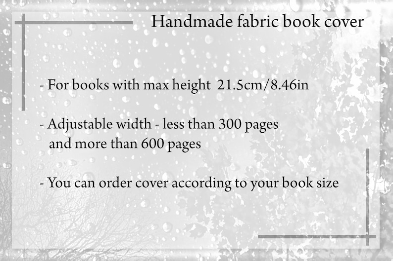 Adjustable Book Cover, Fabric Book Cover, Reusable Book Cover, Handmade ...