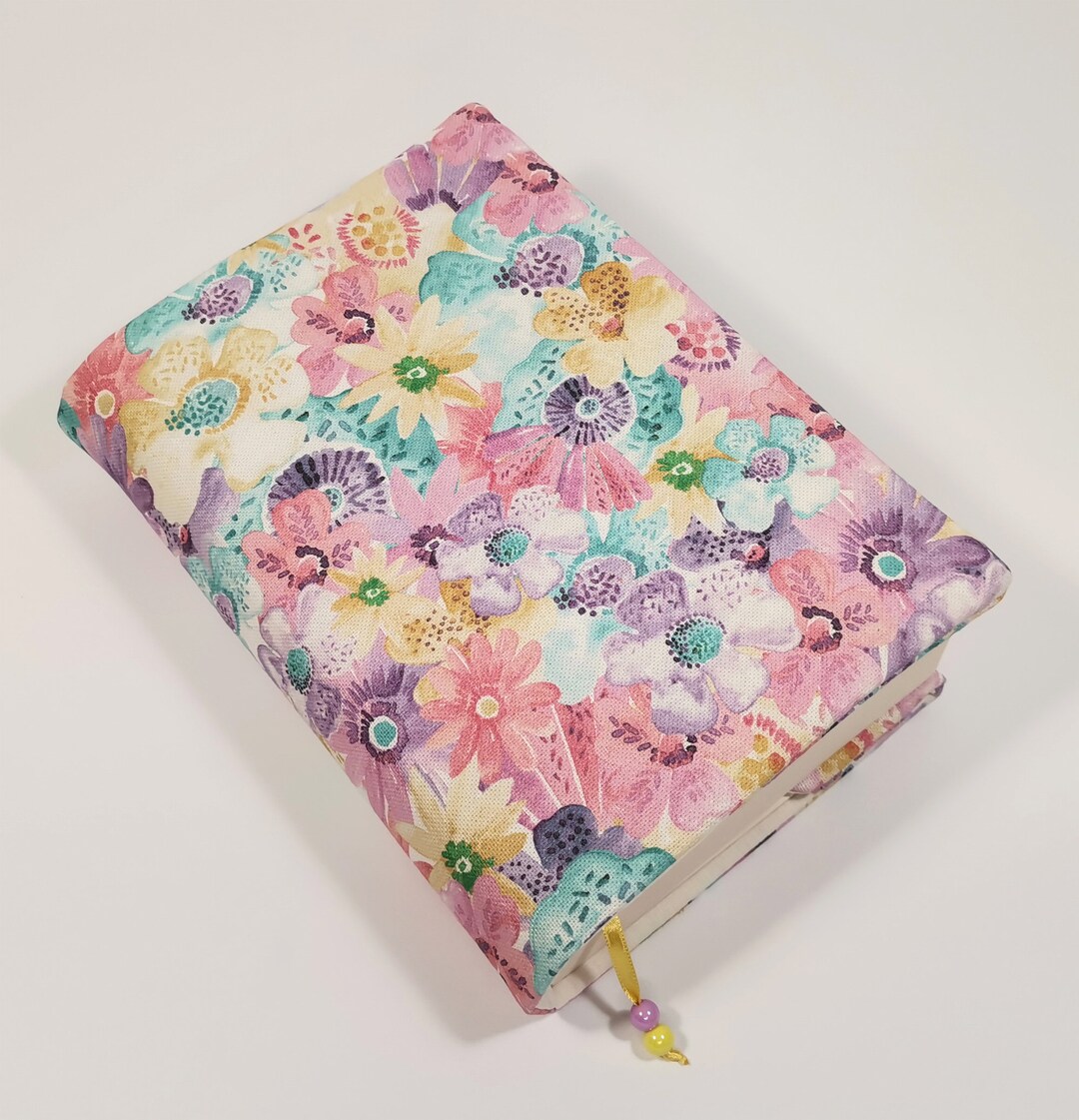 A5 Book Cover, Adjustable Book Cover, Fabric Book Cover, Reusable Book ...