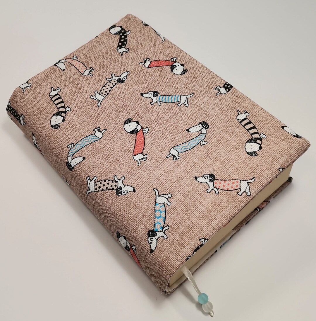A5 Book Cover, Adjustable Book Cover, Fabric Book Cover, Reusable Book ...