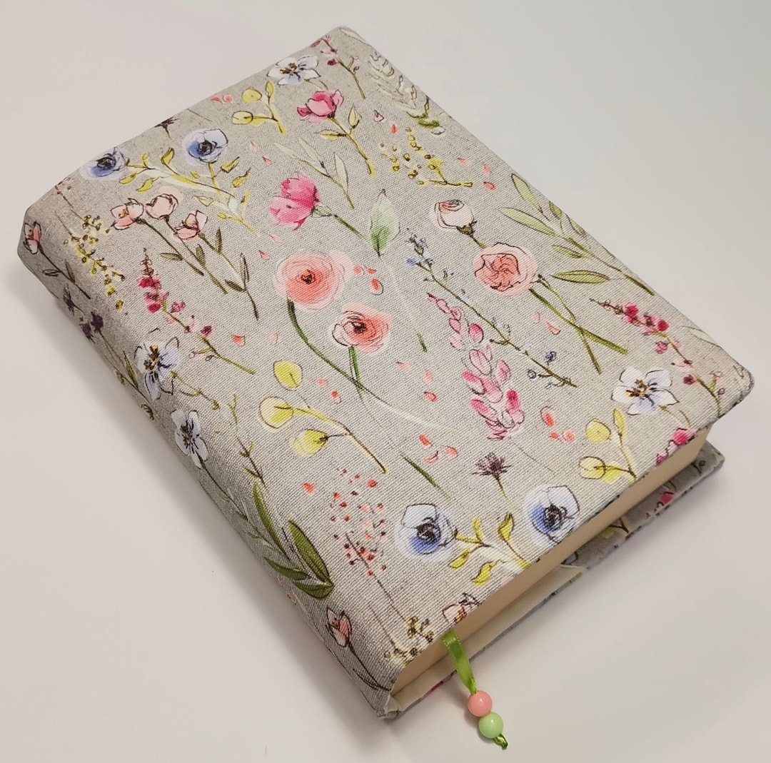 A5 Book Cover, Adjustable Book Cover, Fabric Book Cover, Reusable Book ...