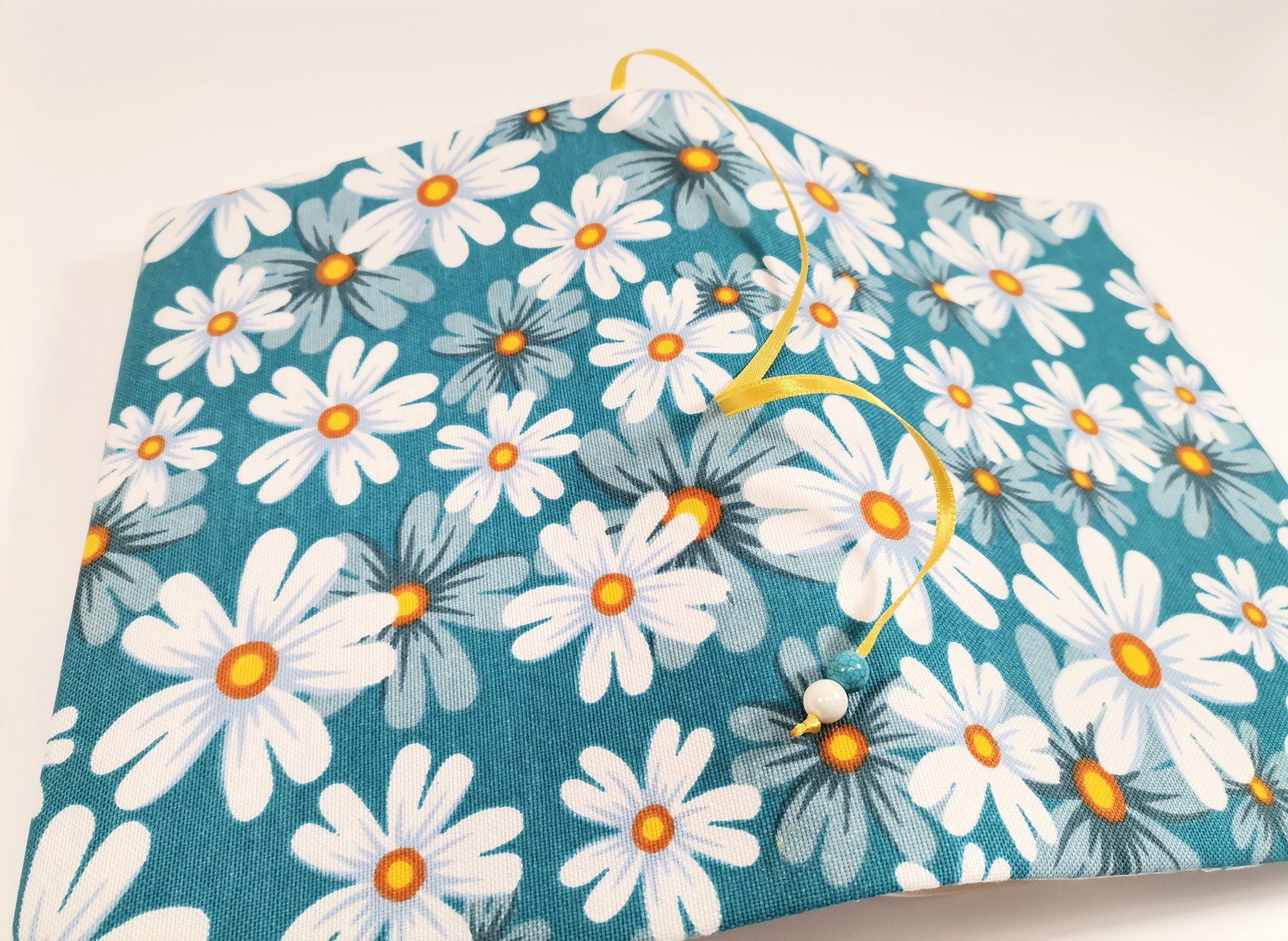 Daisies Fabric Book Cover/ A5 Book Cover 5x7 Adjustable Book - Etsy