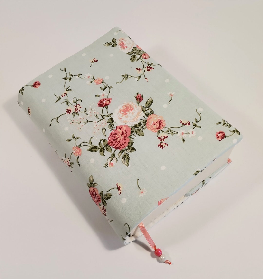 Flower Book Cover, A5 Book Cover, Adjustable Book Cover, Fabric Book ...