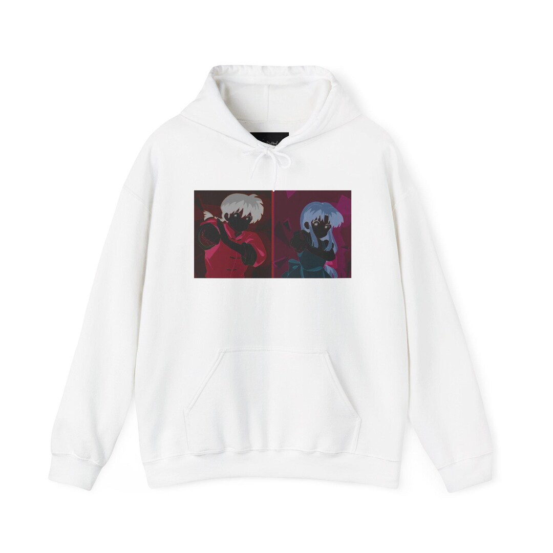 Ranma 1/2 - Ranma and Akane Halftone (blank Arms) Unisex Hooded ...