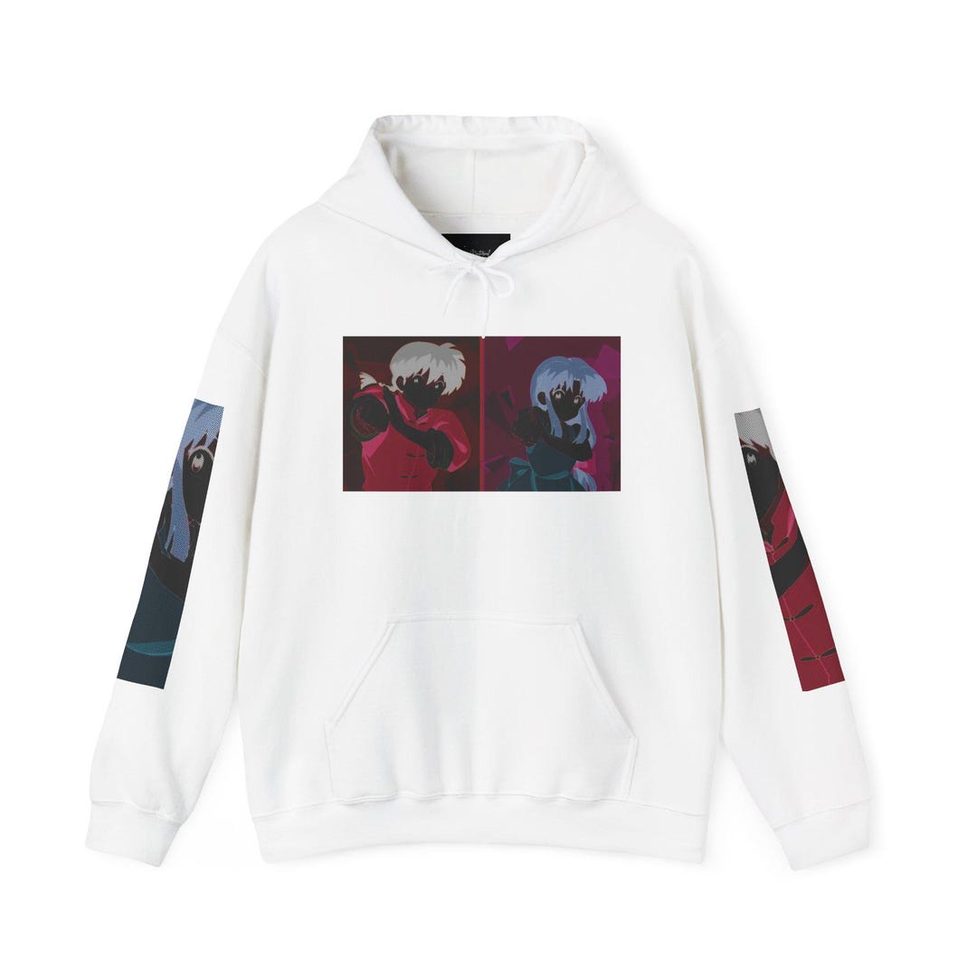 Ranma 1/2 - Ranma and Akane Halftone Unisex Hooded Sweatshirt - Anime ...