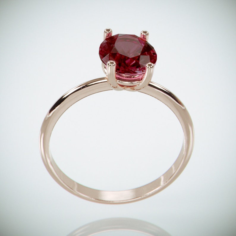 14k Rose Gold Ruby Ring Rose Gold Ruby Engagement Ring - Etsy