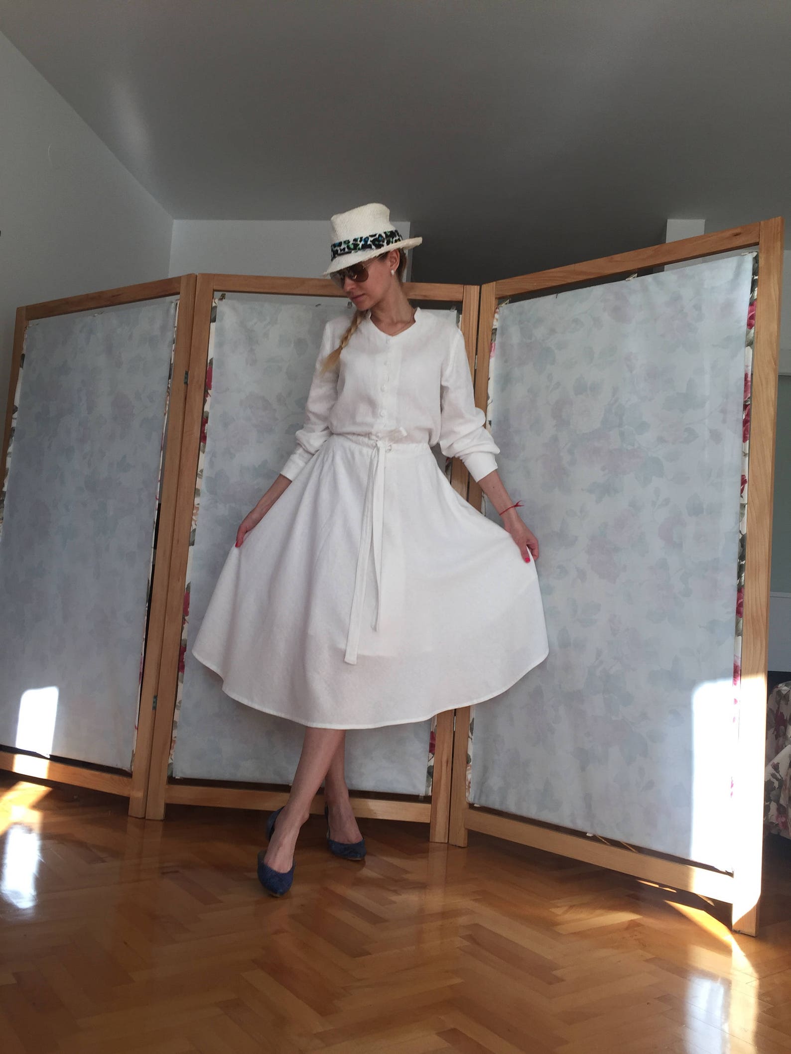 White linen dress prom dress long linen womens clothing | Etsy