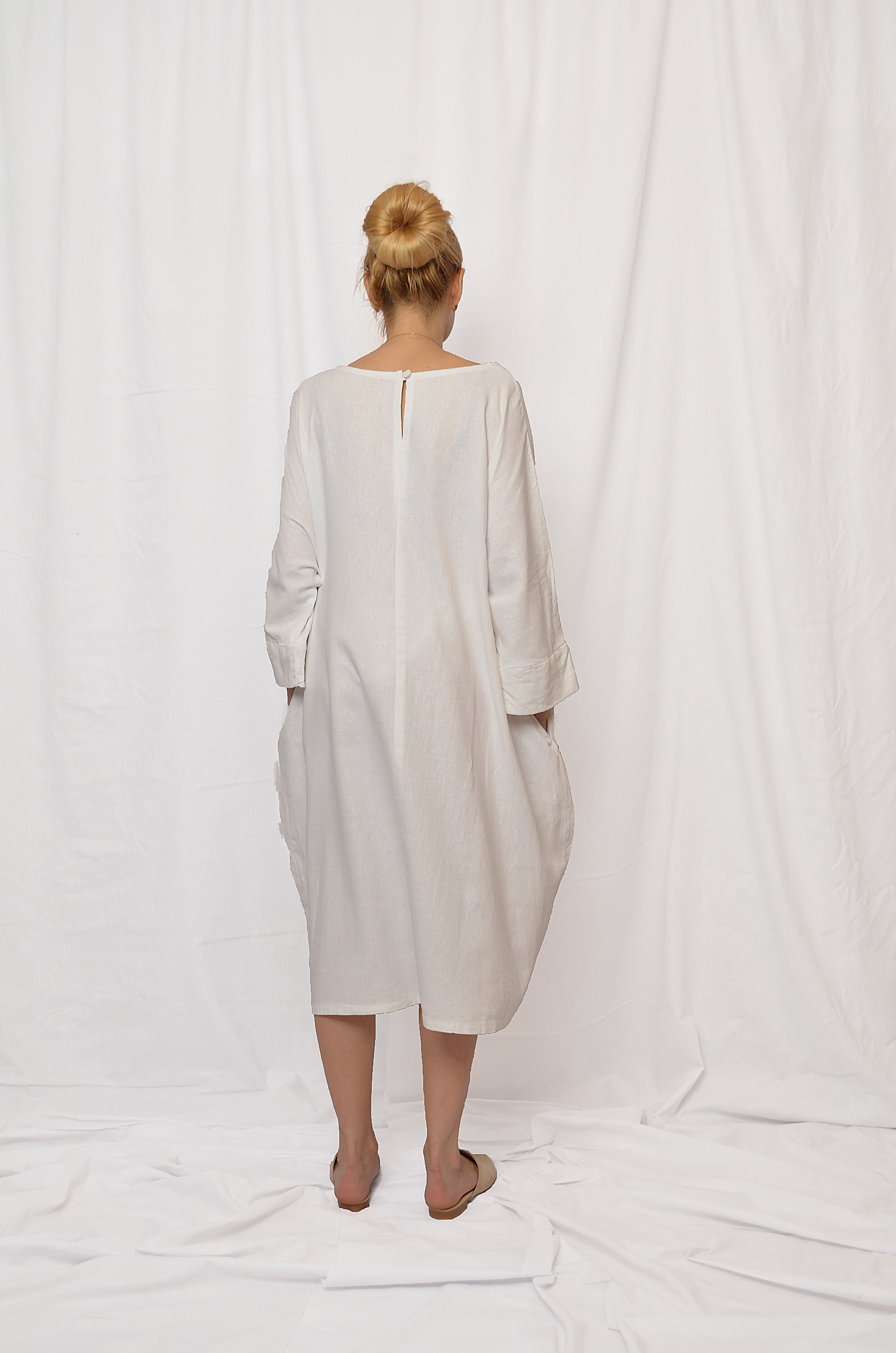 White Dress Women Linen Dresses for Women Plus Size Linen - Etsy