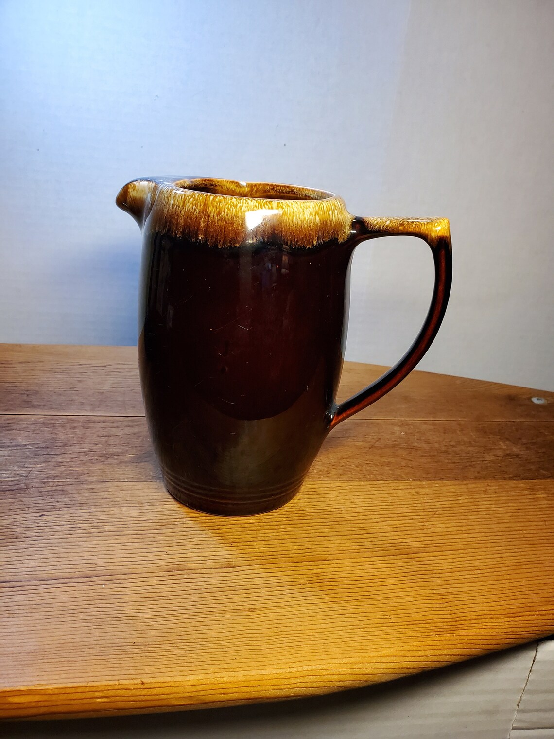 Mid Century Pfaltzgraff 415 Brown Drip Pitcher With Ice Lip - Etsy