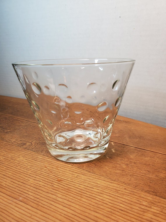 Vintage Dimpled Glass Vase Clear Glass Dimpled Vase Vase - Etsy