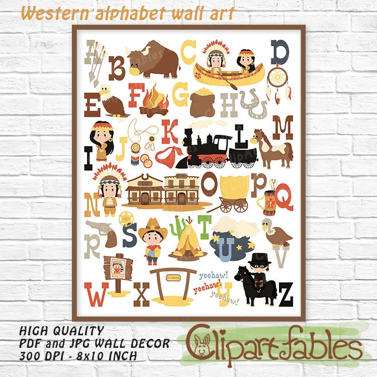 Western Themed Letters
