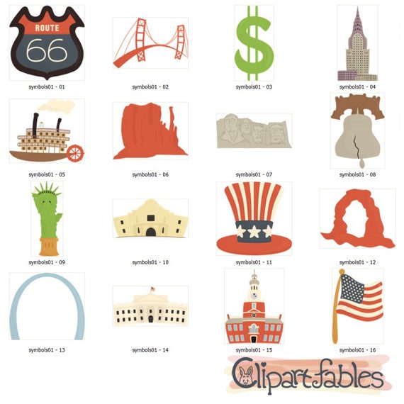 American Patriotic Symbols Clip Art