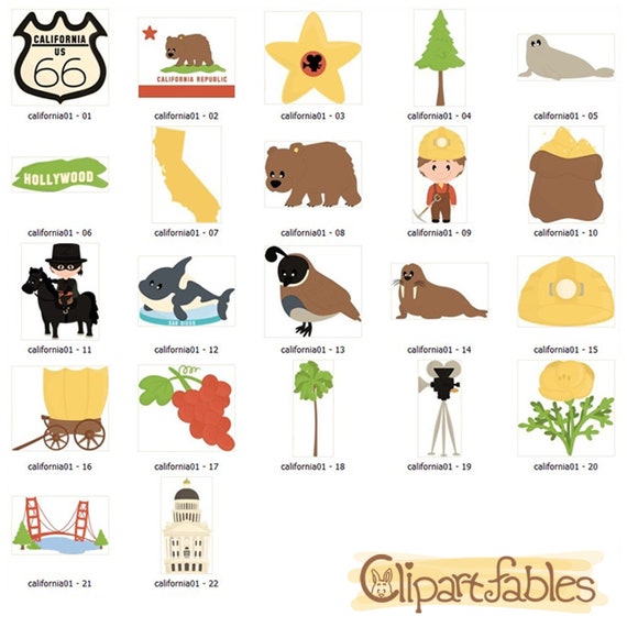 Cute California Clipart