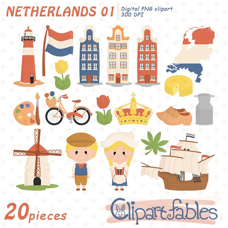 Clipart Of Dutch Shoes Costume