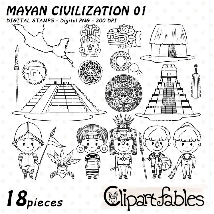 MAYA ANTIGUO - Sellos digitales MAYAS, Civilización maya, Pirámide ...
