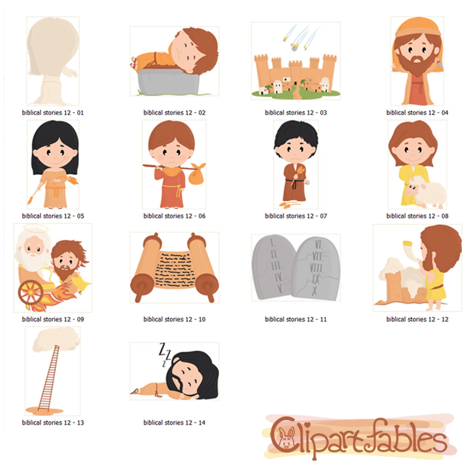 BIBLICAL STORIES Clipart, Holy Bible, Christian Art, Elijah, Cain and ...