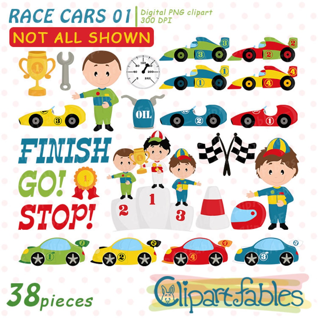 Cute Race Car Clip Art
