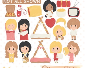 LLAMA Clipart Commercial Use Pajama Party Slumber Party - Etsy