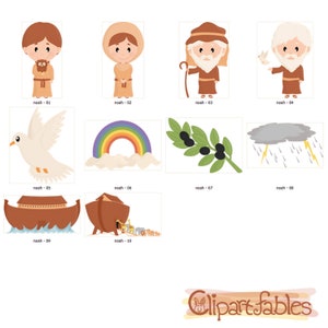 Cute Noah's Ark Clipart, Noah and the Flood, Cute Animals, Biblical ...
