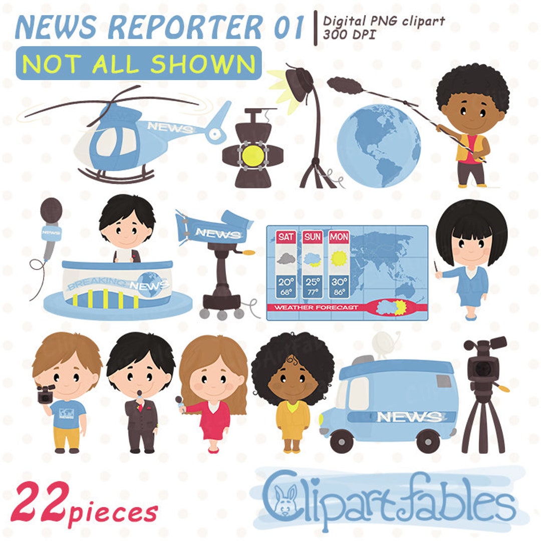 Kid News Reporter Clipart