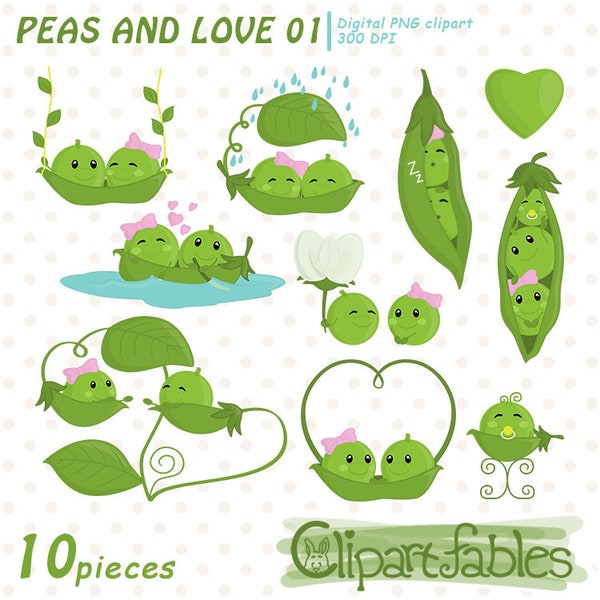 Peas Clipart - Etsy