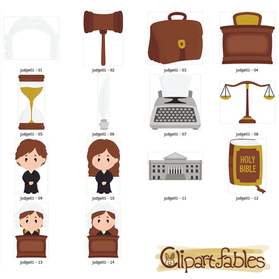 JUDGE Clipart Courthouse Clip Art Cute Lawyer Kids Justic - Etsy