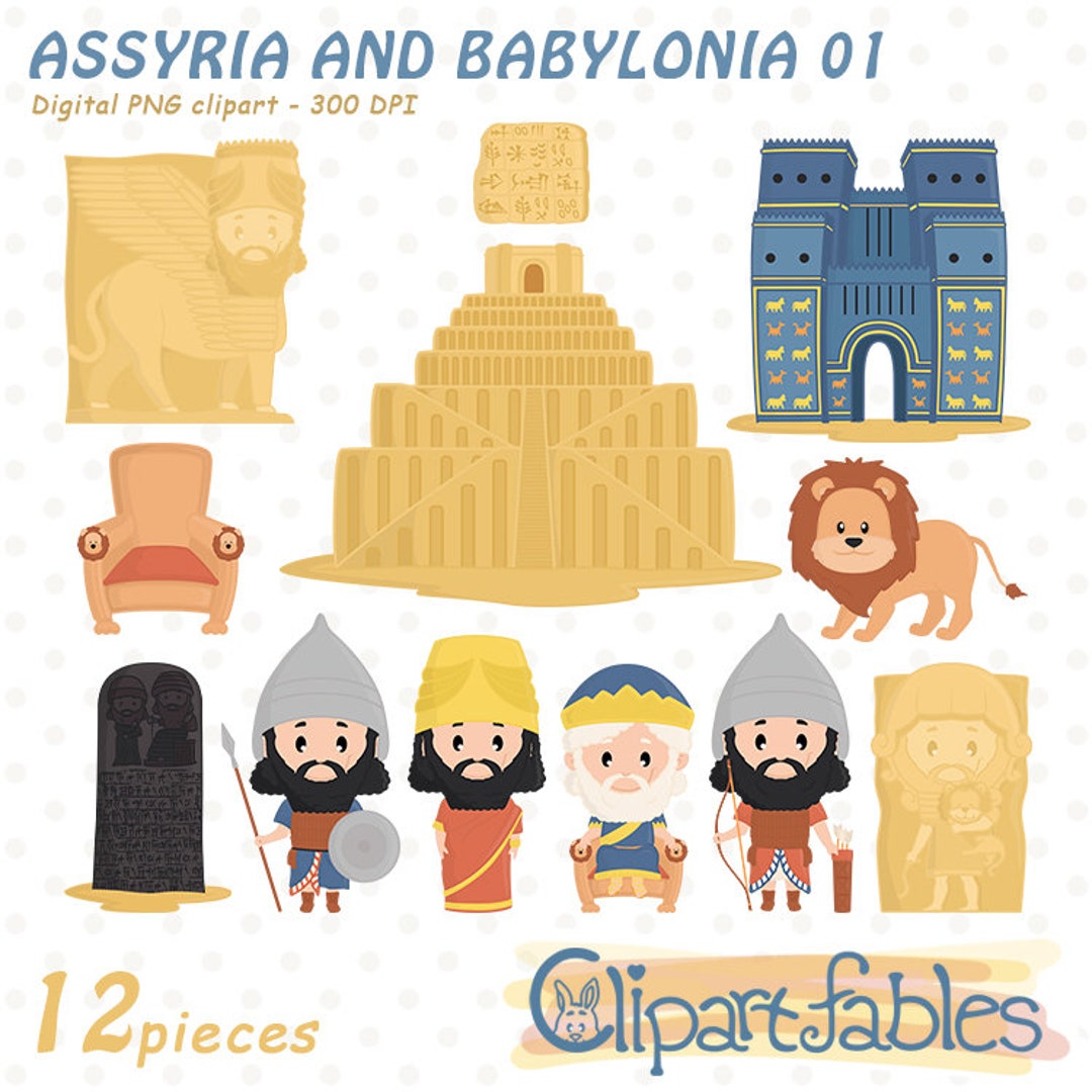 Cute ASSYRIA and BABYLONIA Clipart Ancient Civilization - Etsy