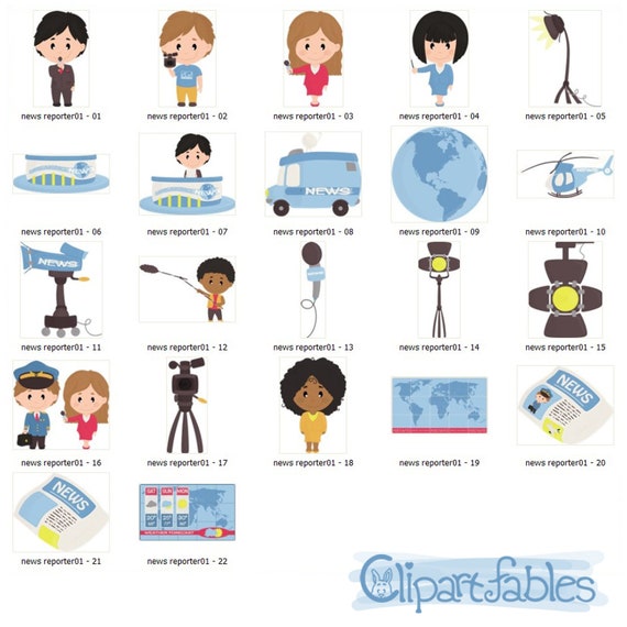 Kid News Reporter Clipart