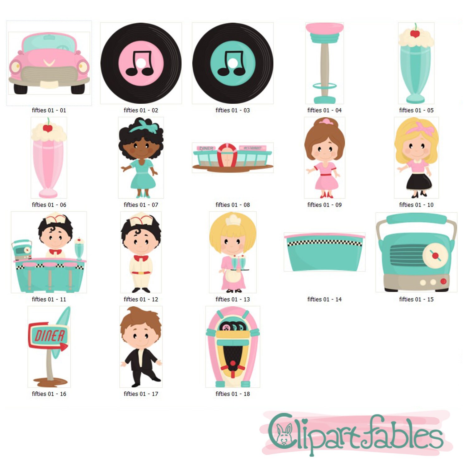 The Fifties Clipart