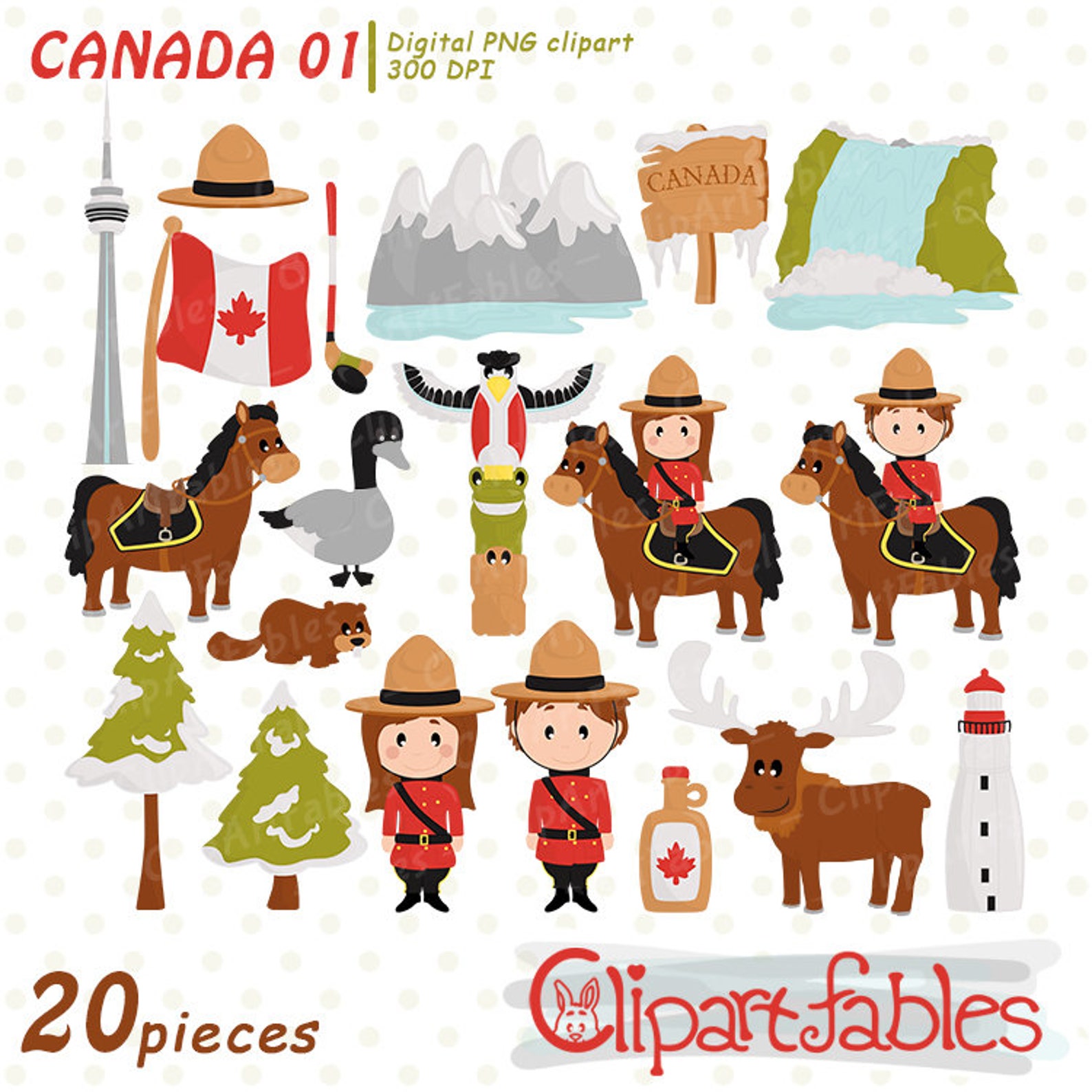 Cute CANADA Day Clipart Maple Syrup Canada Clip Art - Etsy