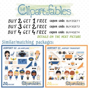 AIRPORT Clipart, Check-in, at the Airport Clip Art, Aircraft, Travel ...