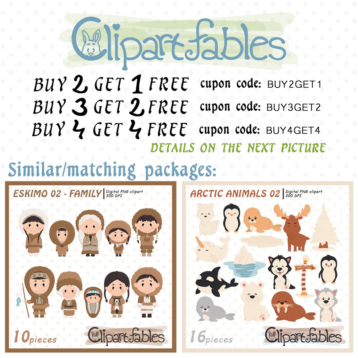 Cute ESKIMO Clipart, North Pole, Igloo, Arctic Art INSTANT Download ...