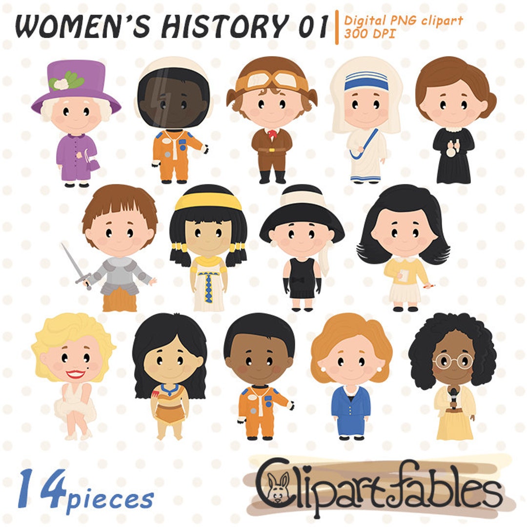 WOMEN'S HISTORY Clipart, Women in Current Events, Female Role Models ...