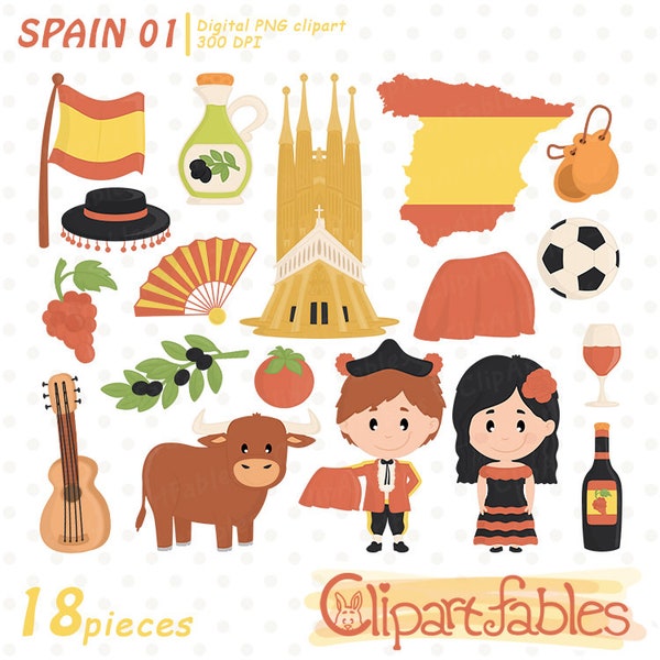 Spanish Clipart - Etsy
