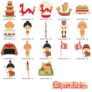 ANCIENT CHINA Clipart, Geschichte Chinas, Terrakotta Armee Design ...