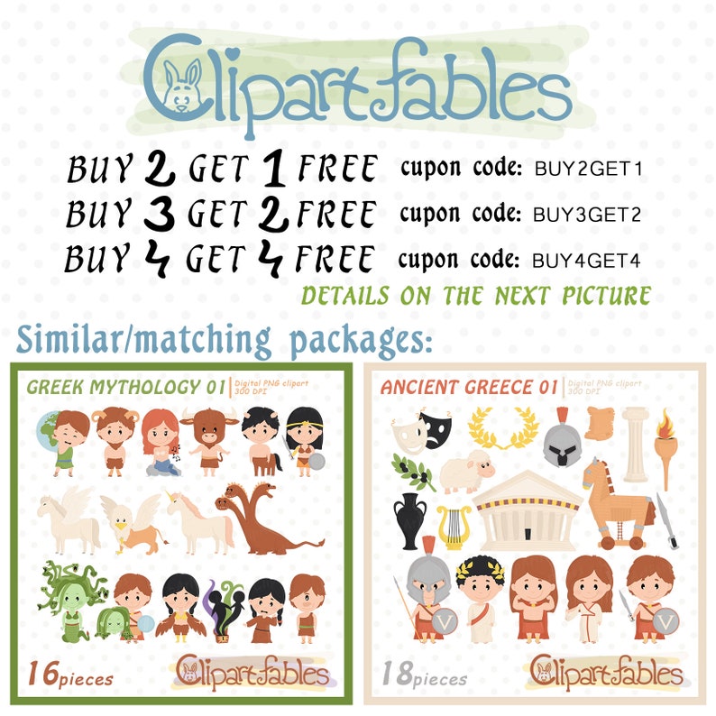 Cute GREEK MYTHOLOGY 2 Clipart Ancient Greece Kraken - Etsy