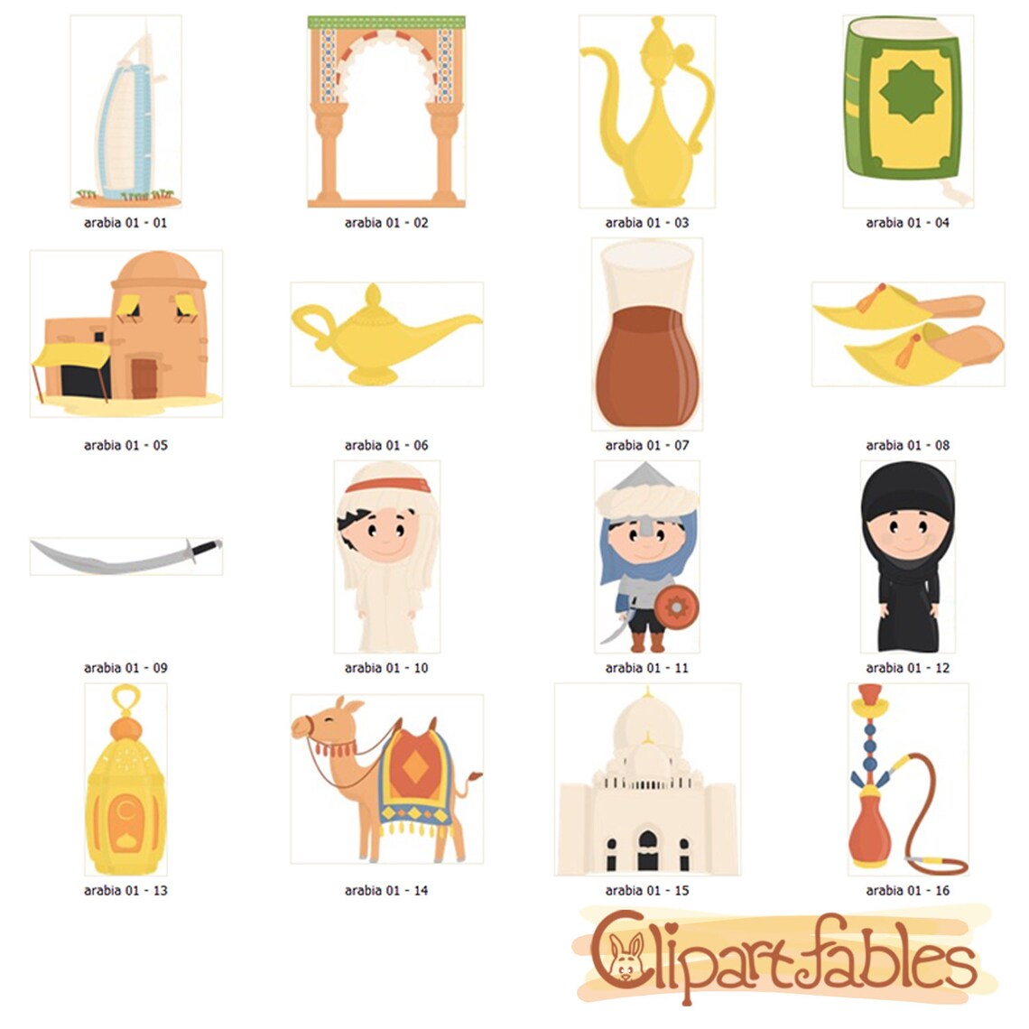 ARABIAN Clipart, Muslim Culture, Arabian Nights, Near East, Arabic Clip ...