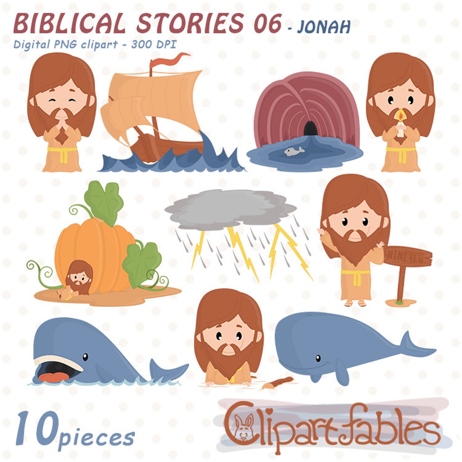 JONAH und der WAL Clipart für Kinder, Buch Jonah, Religion Clipart ...