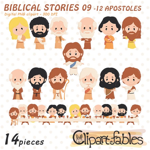 JESUS and the 12 APOSTLES Clipart the Last Supper - Etsy Australia