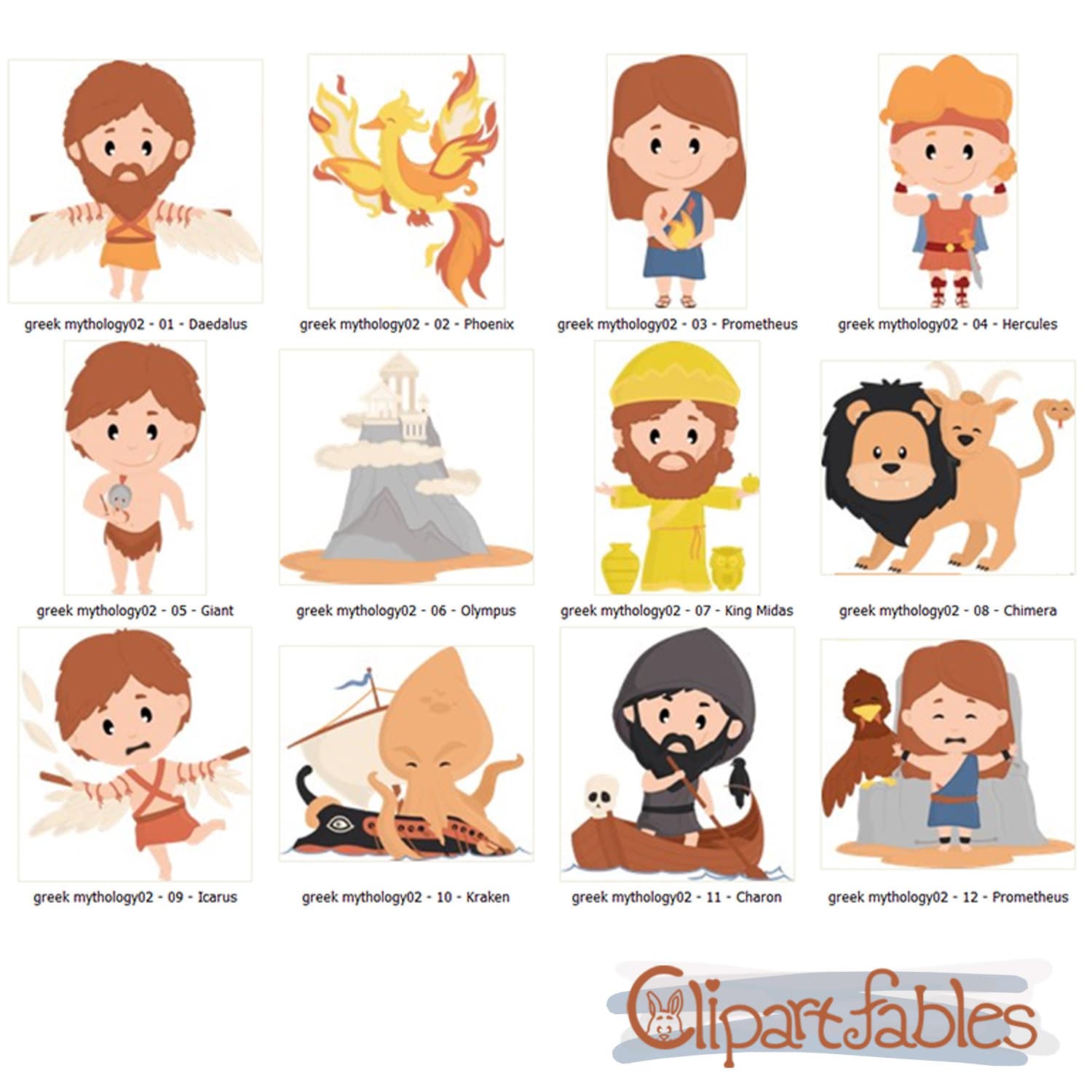 Icarus And Daedalus Clipart