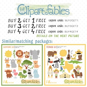 DESERT ANIMALS Clipart, Cute Wild Animals, Baby Animals Clip Art, in ...
