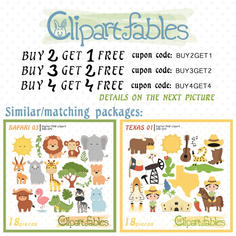 DESERT ANIMALS Clipart, Cute Wild Animals, Baby Animals Clip Art, in ...