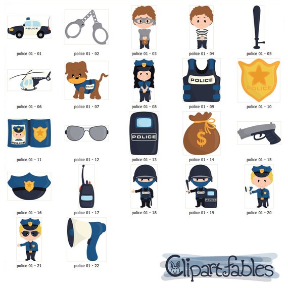 Cute Police Clipart