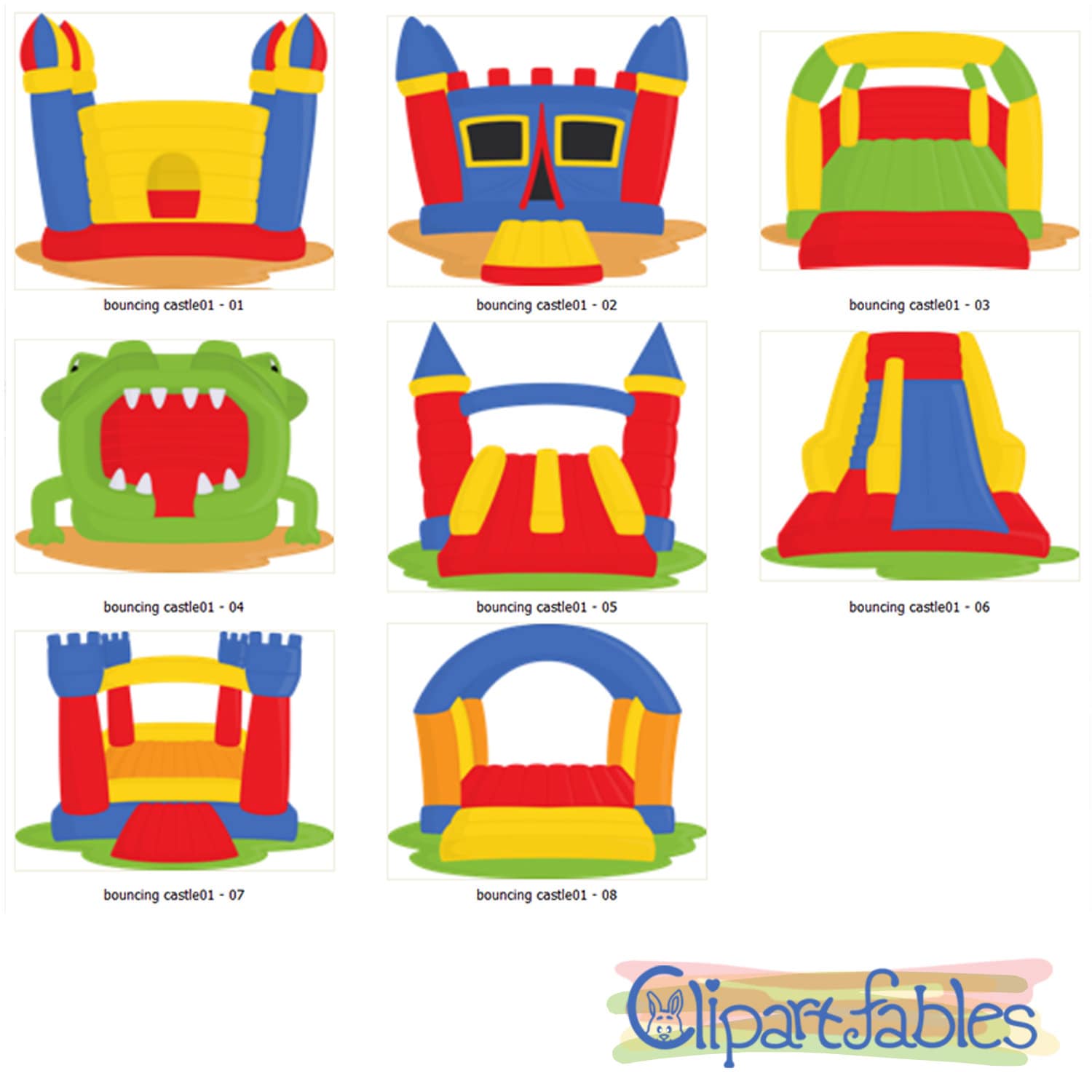 BOUNCING CASTLE Clipart Bouncing House Inflatable Bouncer - Etsy