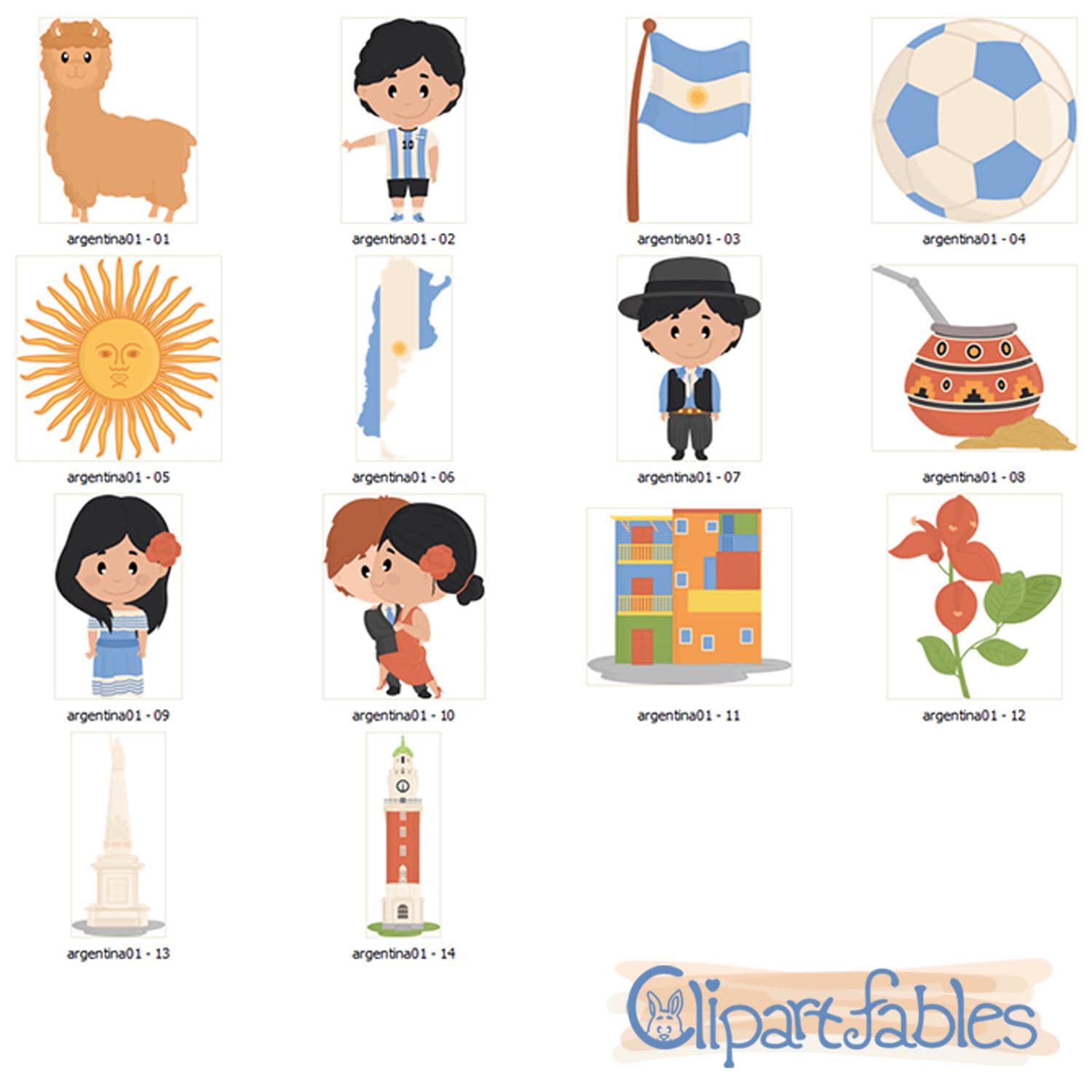 ARGENTINA Clipart, Symbols of Argentina, Buenos Aires, Argentina Soccer ...