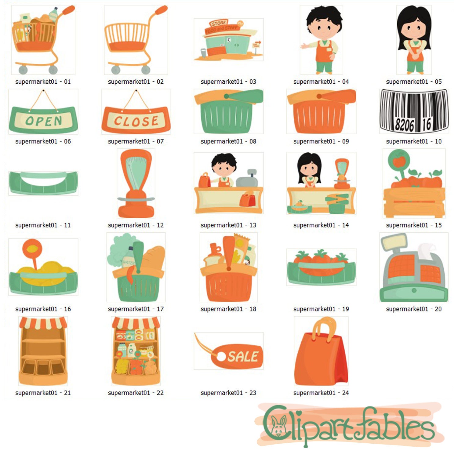Froogles Supermarket Clipart