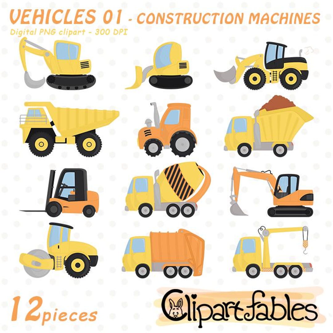 UNDER CONSTRUCTION Clipart, Truck Clip Art, Printable, Tractor Design ...