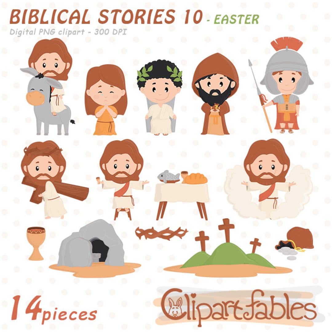 EASTER Clipart, the Life of Jesus Christ Clipart, Resurrection ...