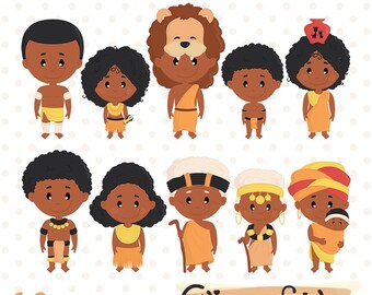 African Tribe Clipart - Etsy